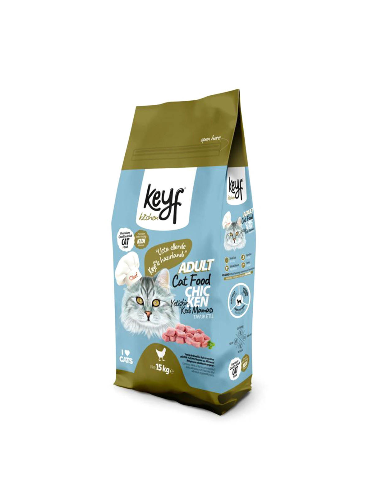 Keyf Yetişkin Kediler İçin Tavuklu Kuru Mama - Lotus